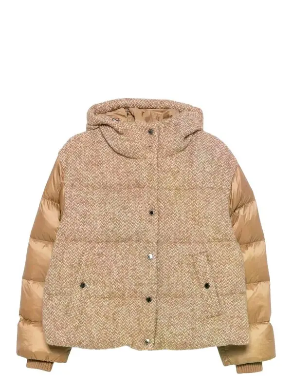 Bogner Cathy-d2 Bouclé-panelled Hooded Jacket - Neutrals