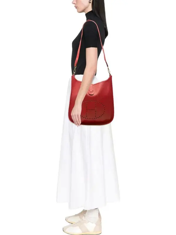Hermès 1996 Clemence Evelyne I Gm Crossbody Bag - Red