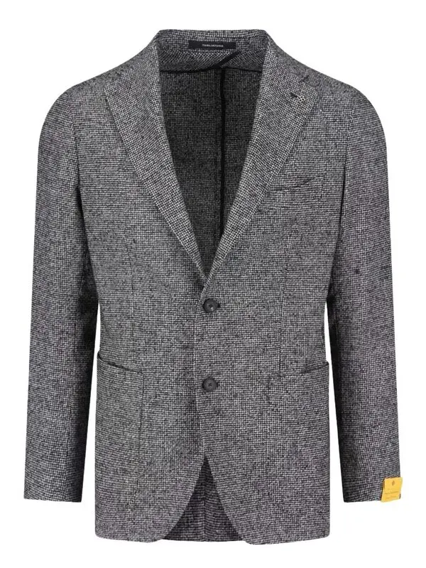 Tagliatore Basket-weave Single-breasted Blazer - Grey