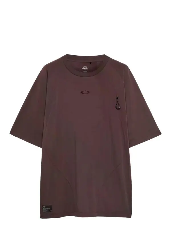 Oakley Fgl Union Logo-embroidered Panelled T-shirt - Brown