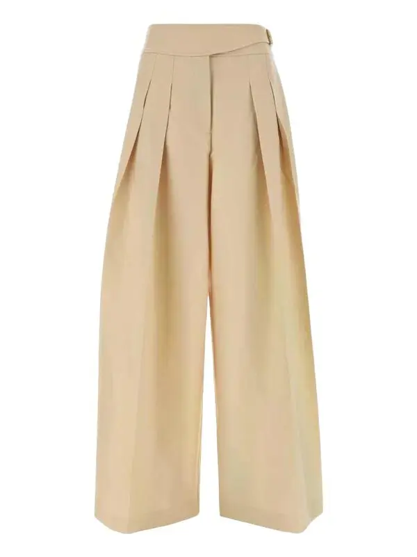 Zimmermann Valiant Pleated Palazzo Pants - Neutrals