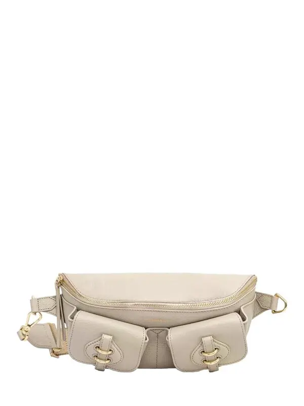 COCCINELLE Small Mavery Pocket Grained Leather Belt Bag - Neutrals