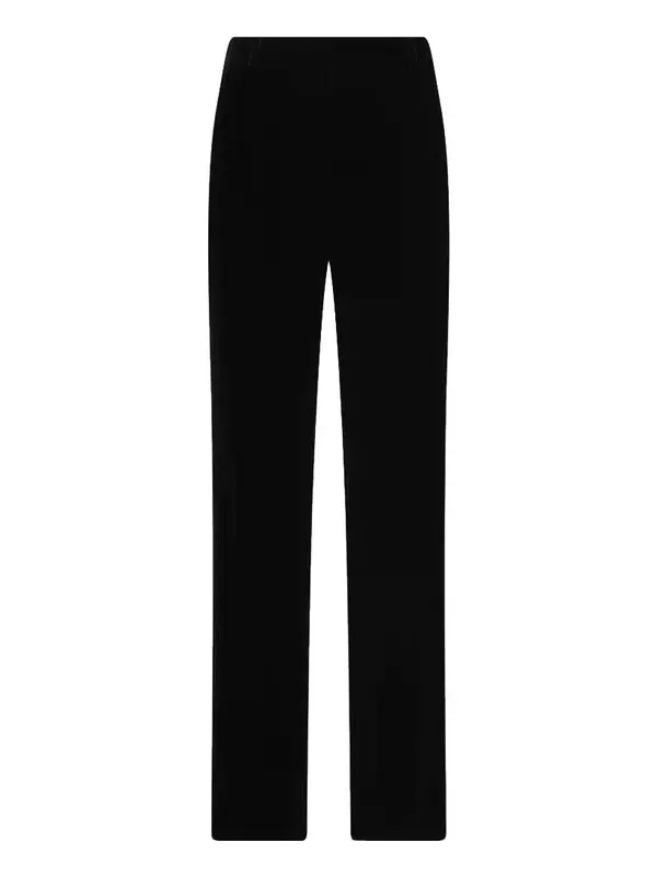 KILTIE Andrea Velvet Trousers - Black