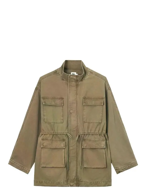 B+AB Drawstring-waist Multi-pocket Jacket - Neutrals