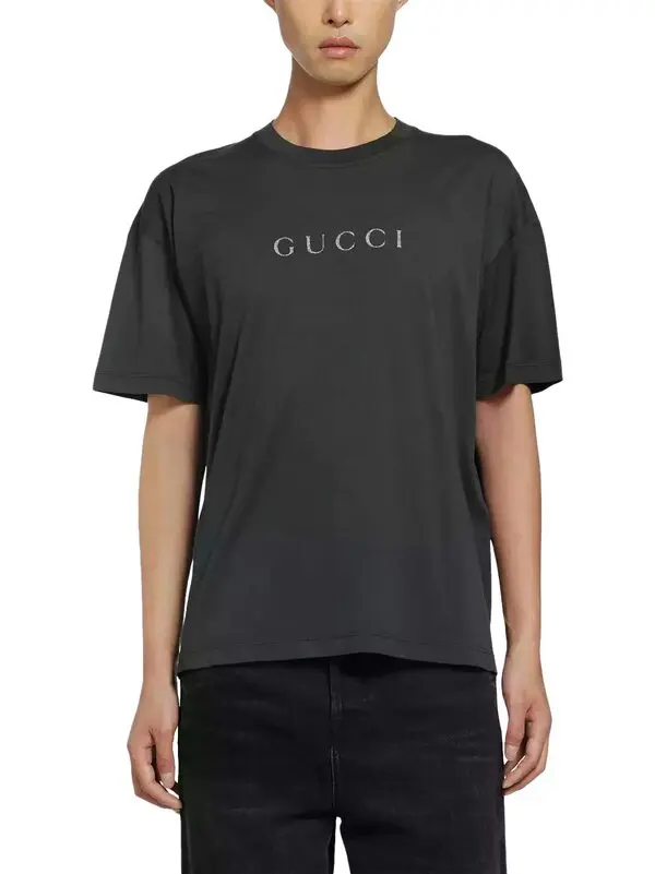Gucci Logo-print Cotton T-shirt - Black
