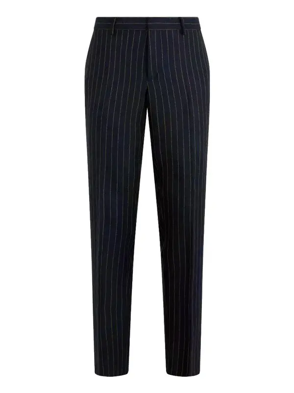 Moschino Pinstripe-pattern Pleated Trousers - Blue