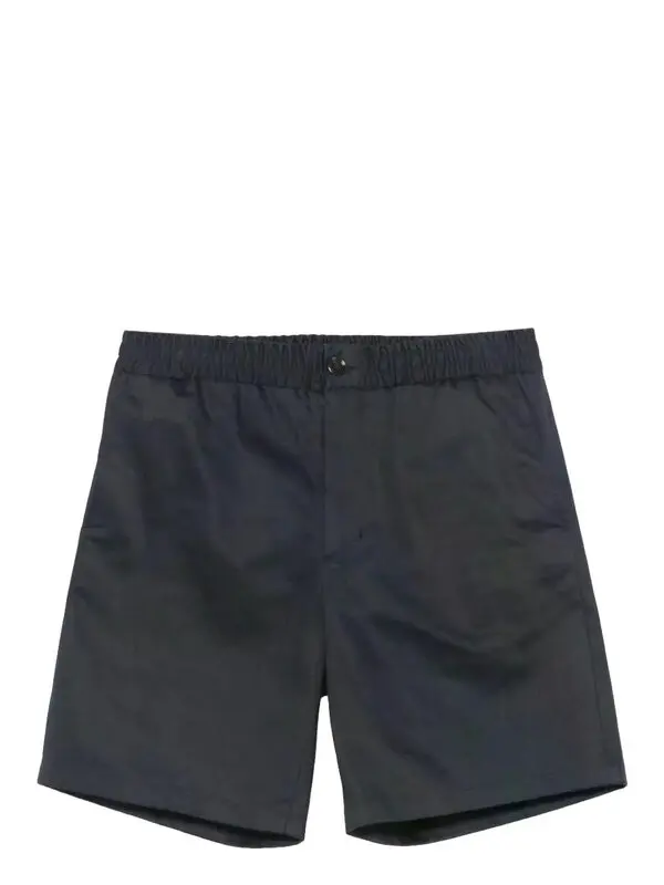 AMI Paris Elasticated-waist Cotton Shorts - Blue