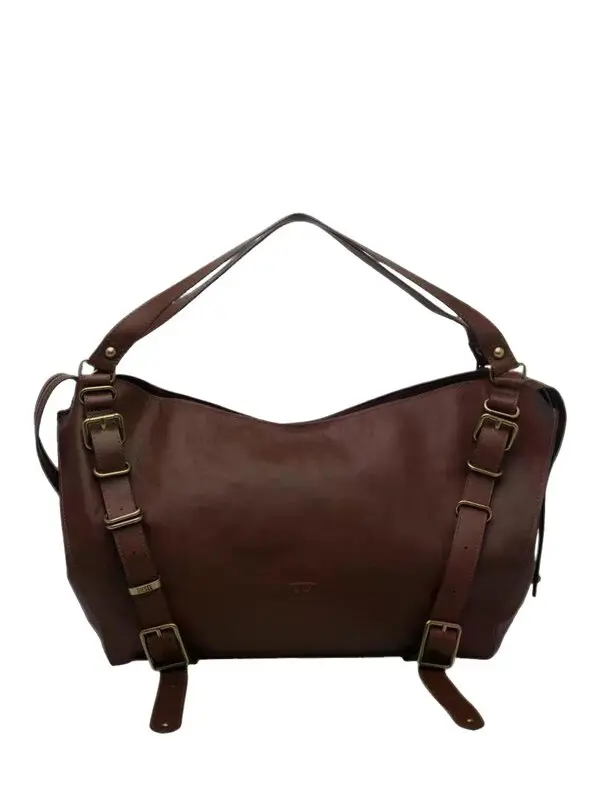 DIESEL® D-one-large Top-handle Bag In Treated Leather - Brown