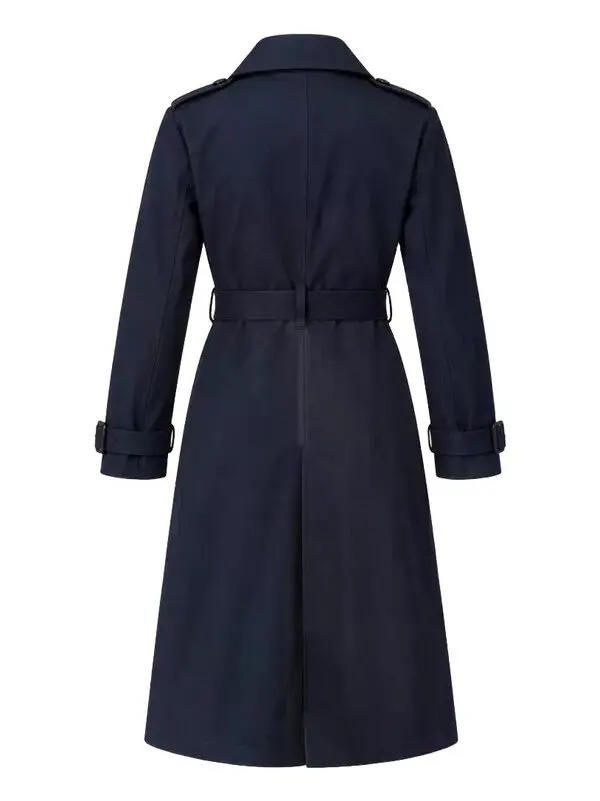 Add Single-breasted Belted Trench Coat - Blue