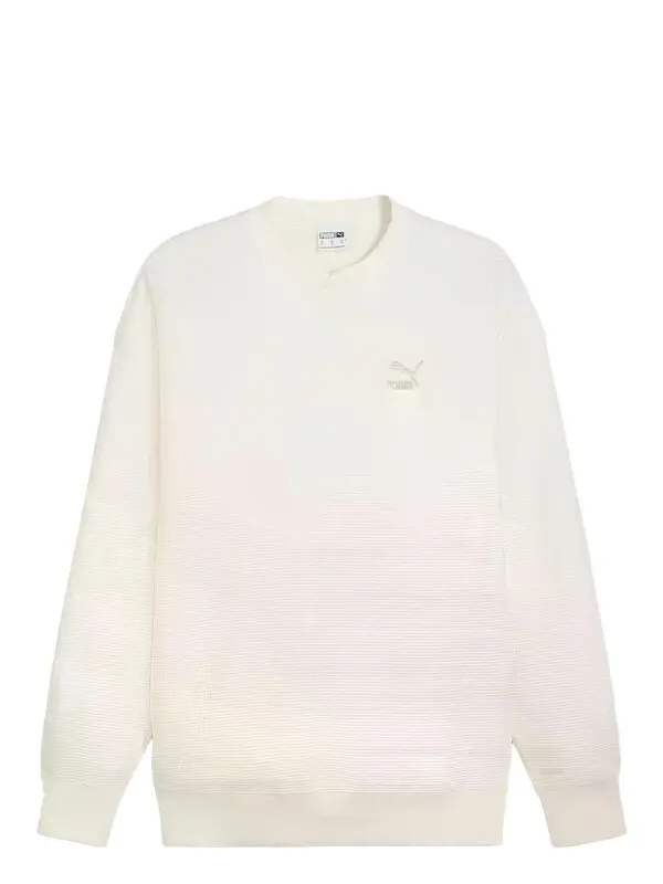 PUMA Waffle-knit Embroidered Sweater - Neutrals