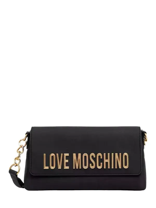 Moschino Logo-plaque Shoulder Bag - Black