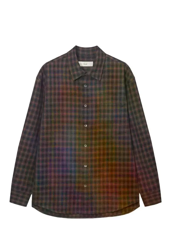 DUNST Check-pattern Shirt - Brown