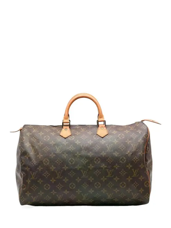 LOUIS VUITTON 1990 Monogram Speedy 40 Boston Bag - Brown