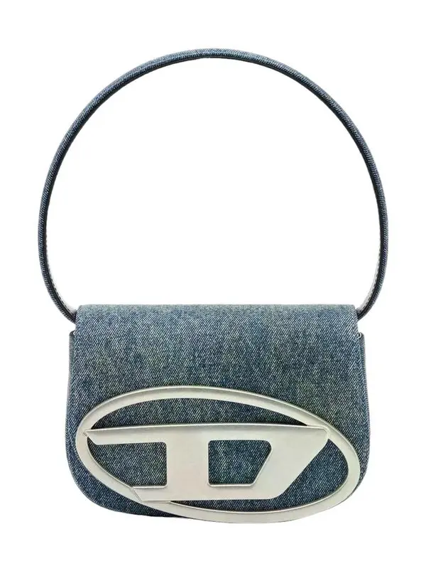 DIESEL® 1dr-iconic Logo-plaque Denim Shoulder Bag - Blue