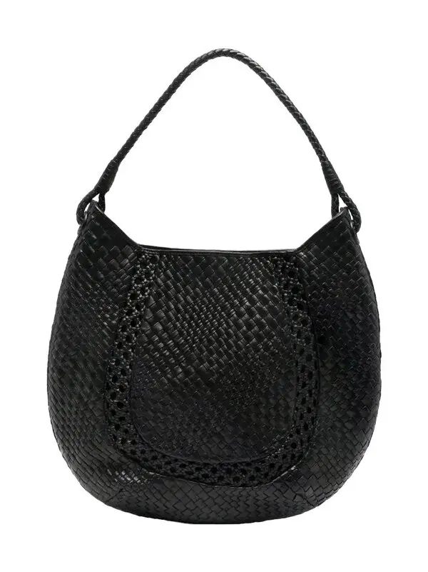 IBELIV Lamia Woven Leather Tote Bag - Black