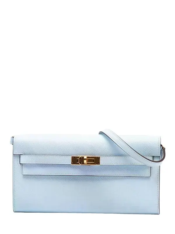 Hermès 2020 Epsom Kelly To Go Wallet Crossbody Bag - Blue