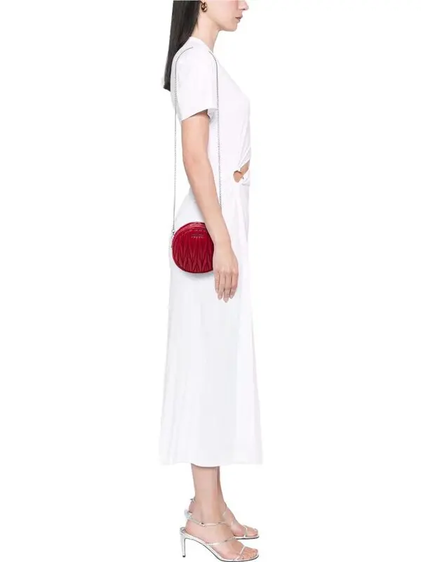 Miu Miu 2010-2016 Matelasse Nappa Round Crossbody Bag - Red
