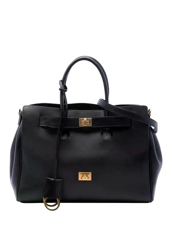 Balenciaga 2011 Small Smooth Calfskin Bel Air Carry All Tote Satchel - Black