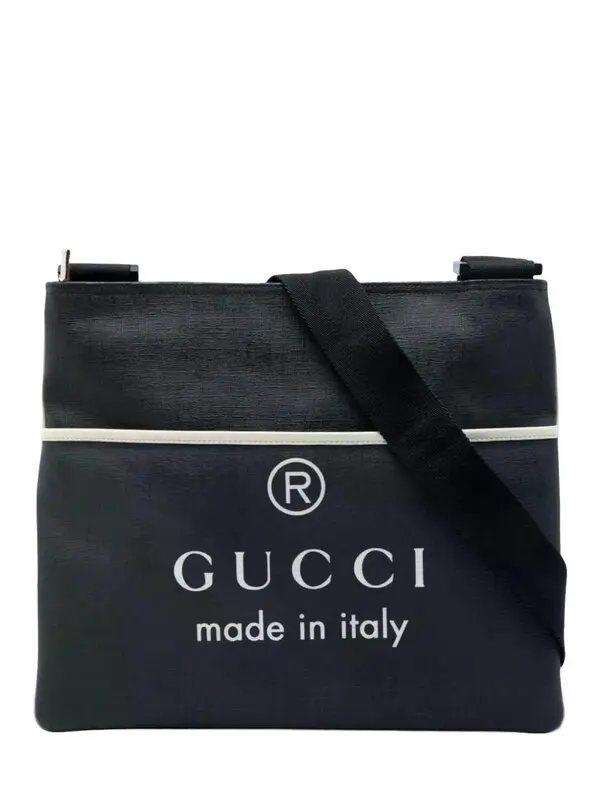 Gucci 2000-2015 Gg Supreme Trademark Logo Crossbody Bag - Black