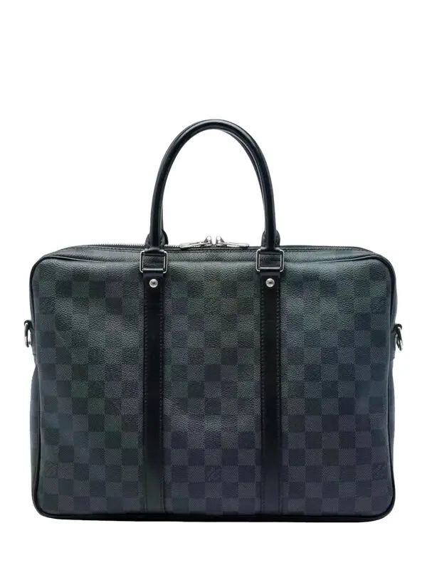 LOUIS VUITTON 2021-2026 Damier Graphite Porte Documents Voyage Pm Business Bag - Black