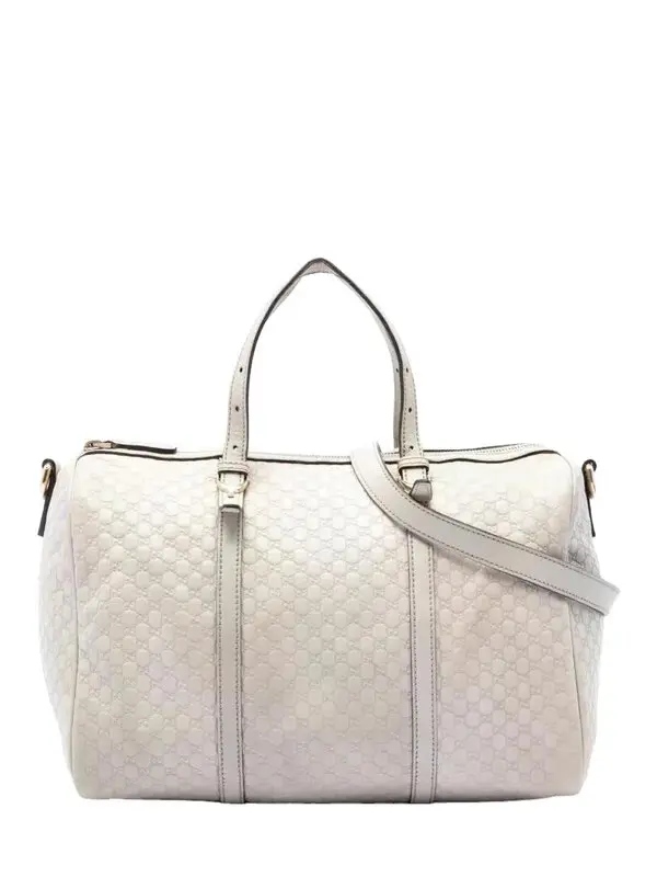 Gucci 2016-2026 Microguccissima Nice Boston Bag Satchel - White