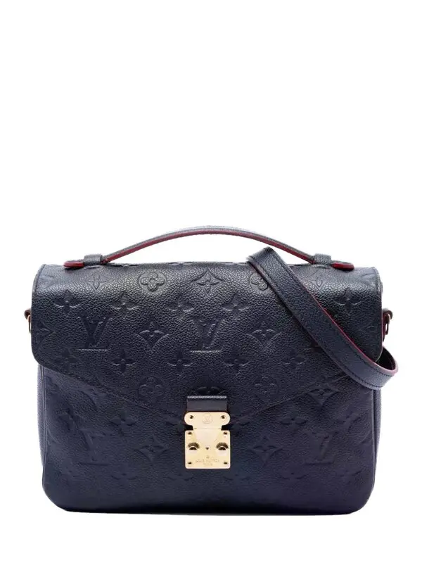 LOUIS VUITTON 2018 Monogram Empreinte Pochette Metis Satchel - Blue