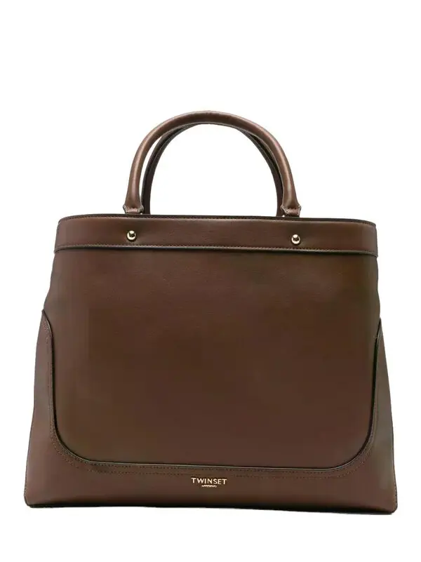 TWINSET Logo-print Tote Bag - Brown
