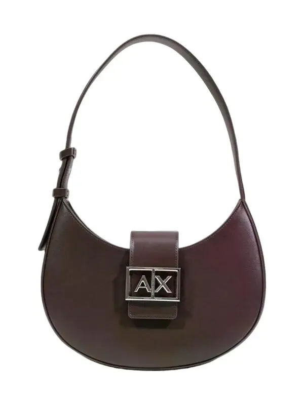 Emporio Armani Logo-plaque Hobo Shoulder Bag - Brown