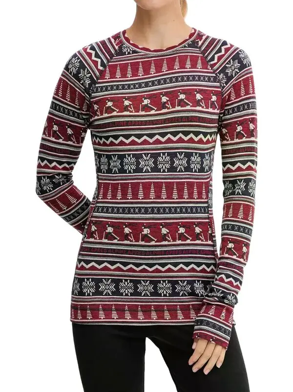 Smartwool Fair Isle Raglan-sleeve T-shirt - Red