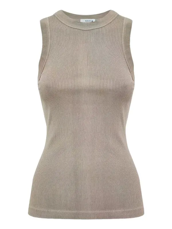 AGOLDE Leigh Ribbed Tank Top - Neutrals