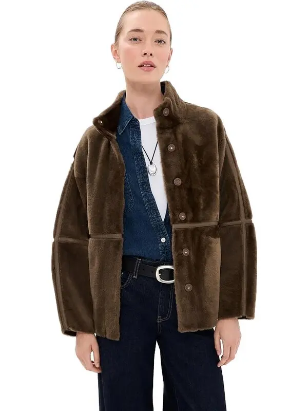 TWP Big Sky Shearling Jacket - Kangaroo