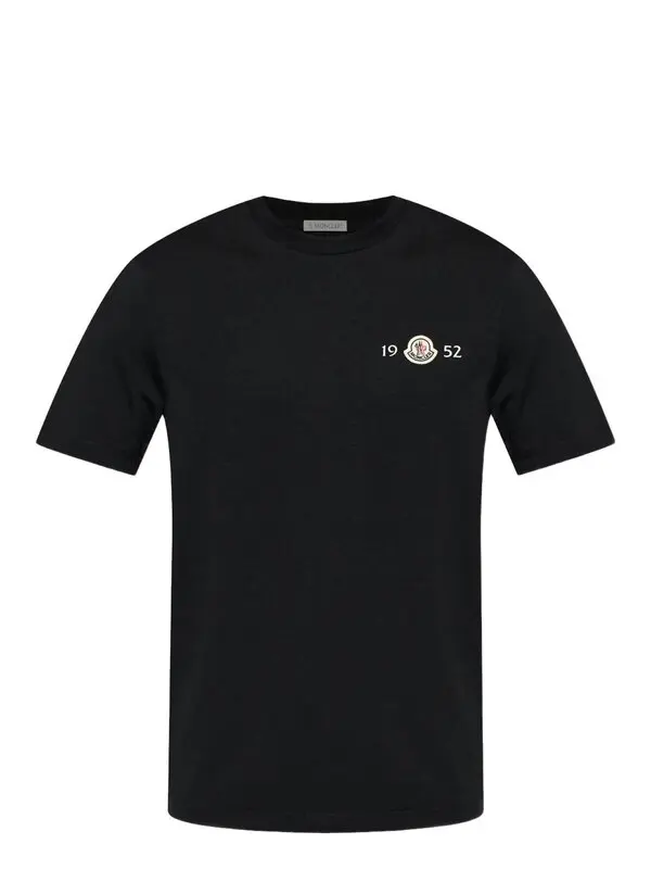 Moncler Logo Cotton T-shirt - Black