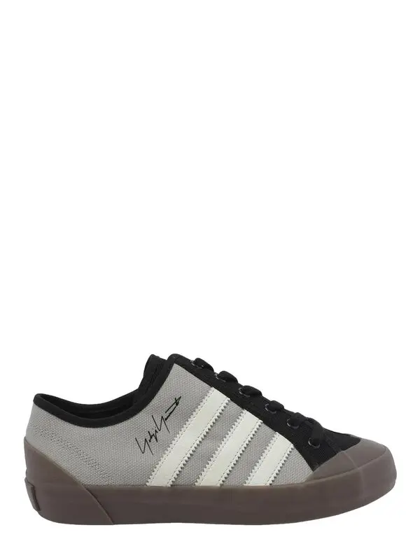 Y3 Nisi Lo Low-top Canvas Trainers With Contrast 3-stripes Logo - Brown