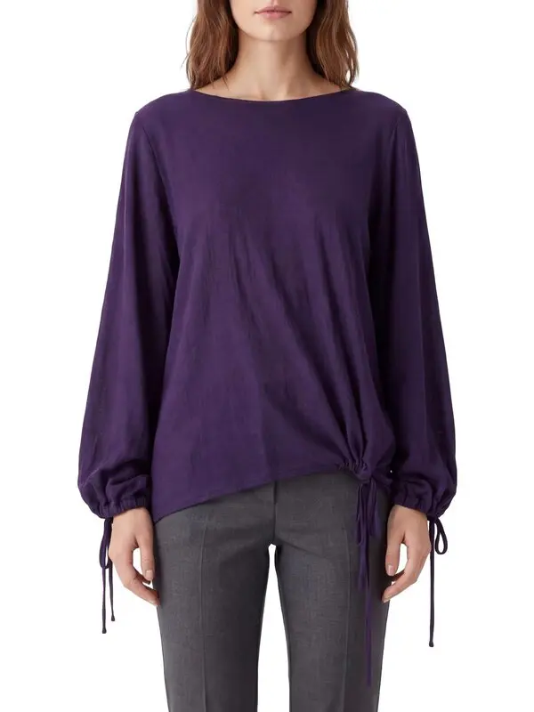 Liviana Conti Cut-out Virgin Wool Crewneck Jumper With Relaxed Fit - Blue