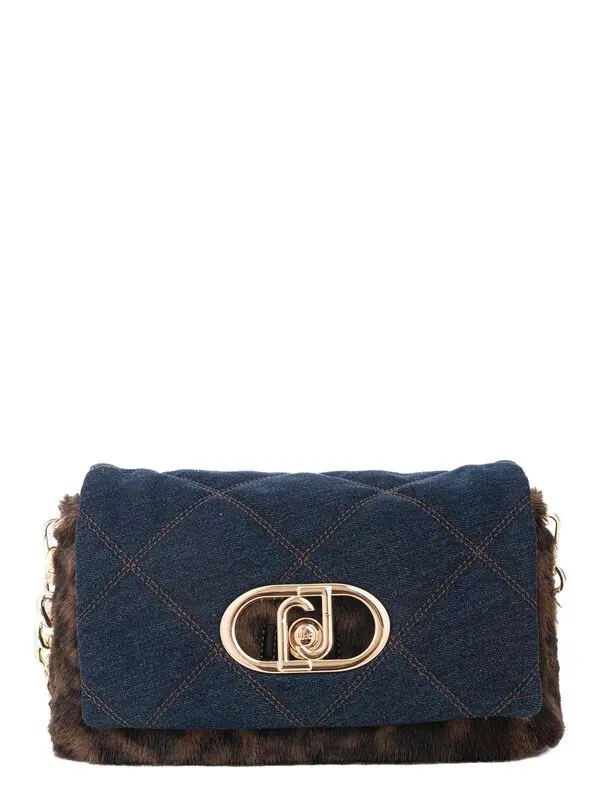 Liu Jo Lapuffy Quilted Crossbody Bag With Chain Strap - Denim