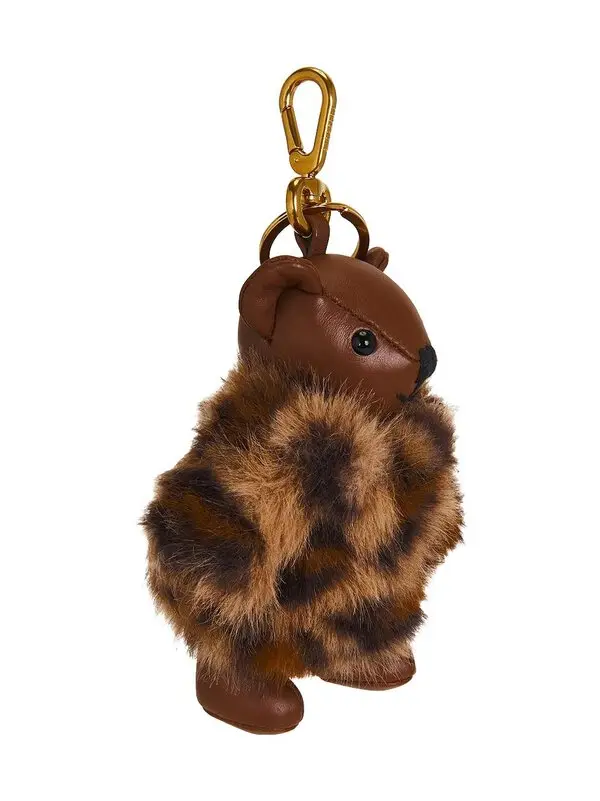 Burberry Thomas Evening Bag Charm In Brown - Black