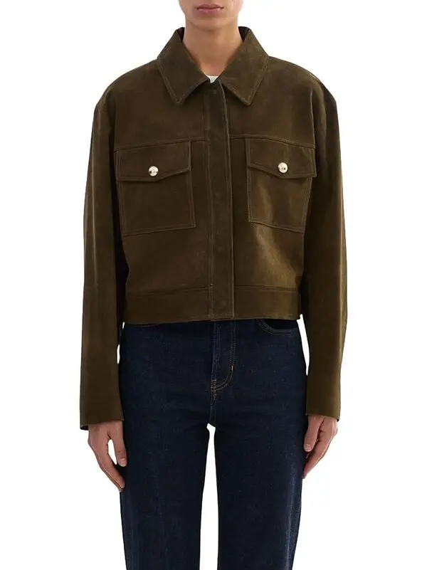 LAMARQUE Merida Suede Jacket - Olive