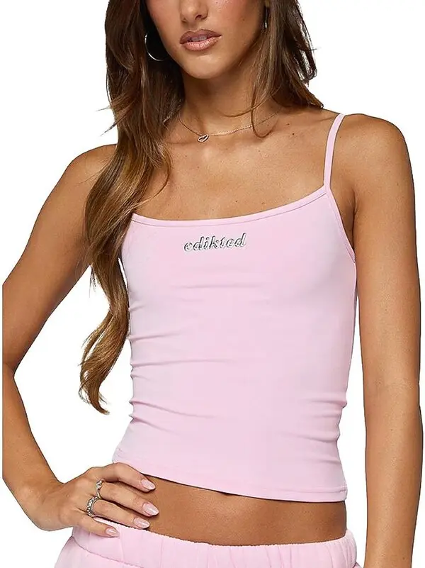 EDIKTED Diva Tank Top - Light-pink