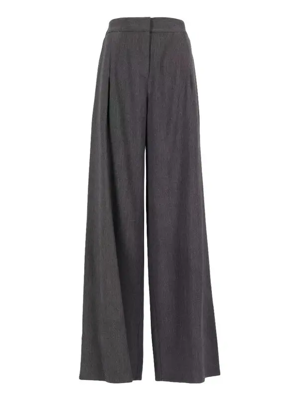 Dusan Pleated Straight-leg Trousers - Grey