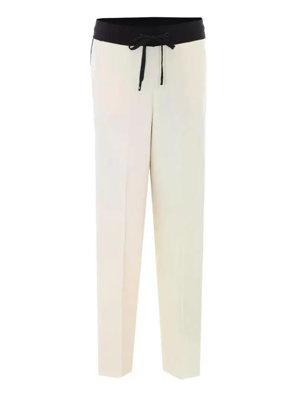 Elisabetta Franchi Logo-patch Side-stripe Trousers - Neutrals