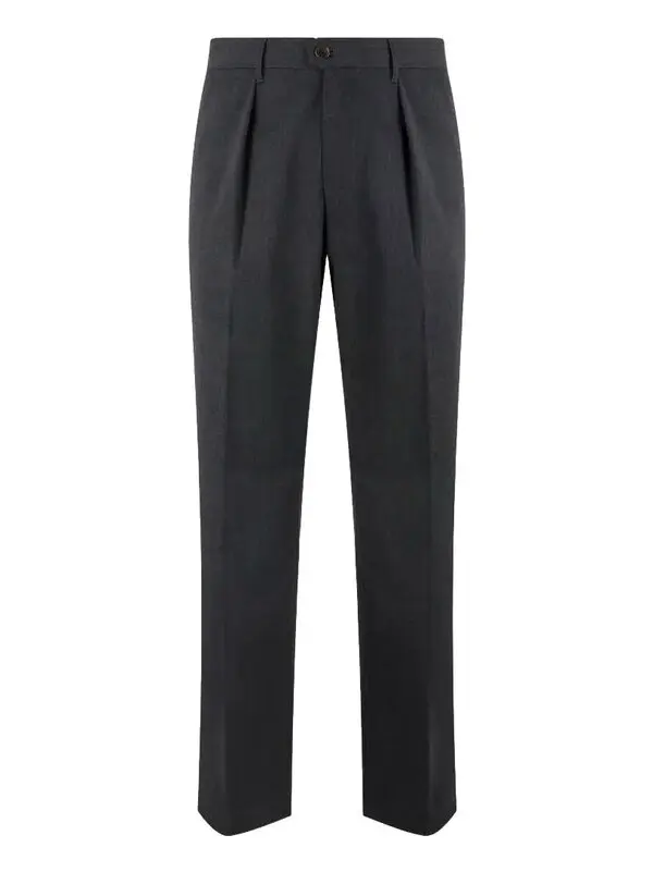 SLOWEAR Pleated Straight-leg Trousers - Grey