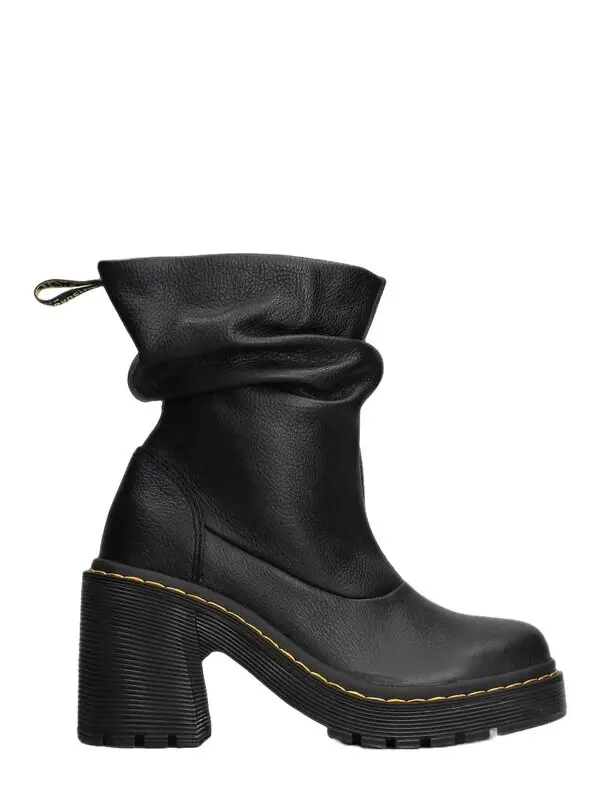 Dr. Martens Kasey Lo Slouchy Leather Ankle Boots - Black