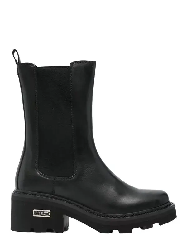 CULT Elastic-panelled Platform Chelsea Boots - Black