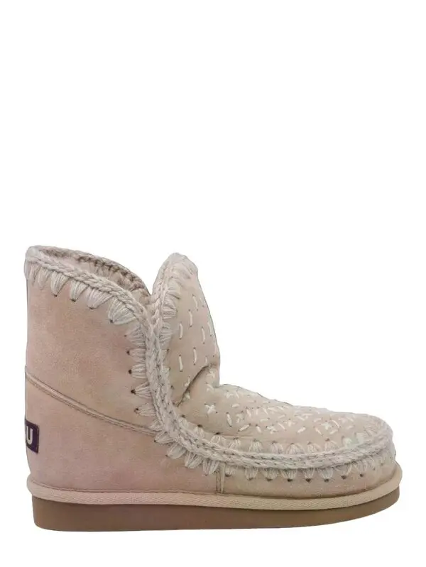 Mou Eskimo 18 Sashiko Ankle Boots - Neutrals