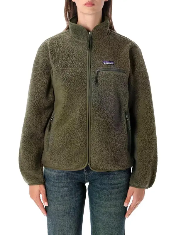 Patagonia Logo-patch Fleece Jacket - Green