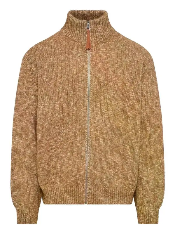 Loewe Anagram Zip-up Cardigan - Neutrals