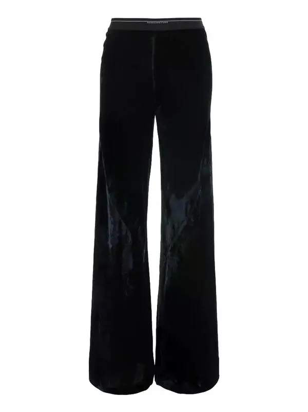 SEMICOUTURE Chelle Logo-waistband Trousers - Black