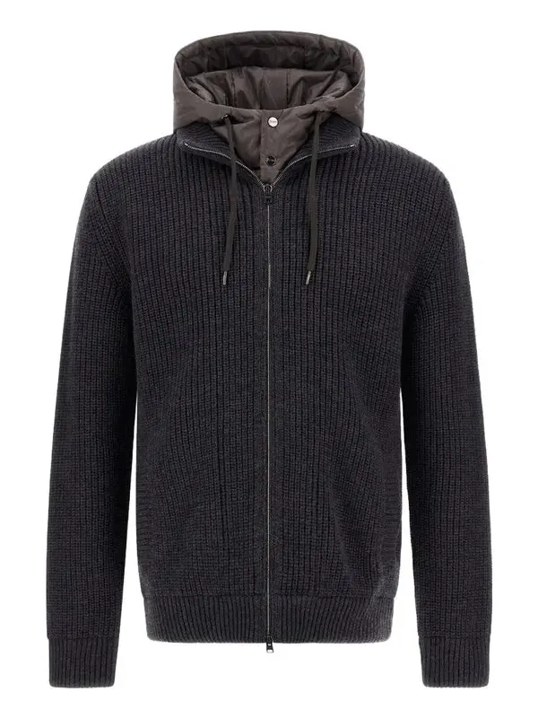 Herno Wool Cardigan - Grey