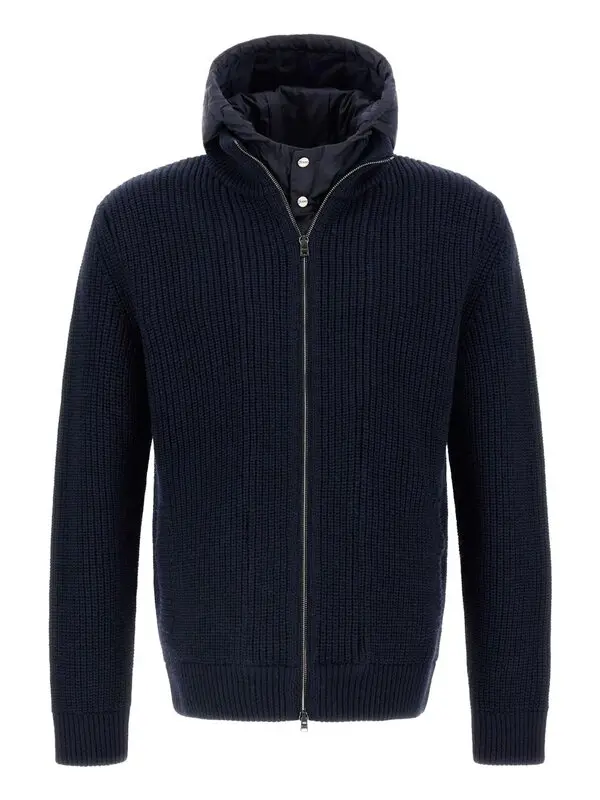 Herno Wool Cardigan - Blue