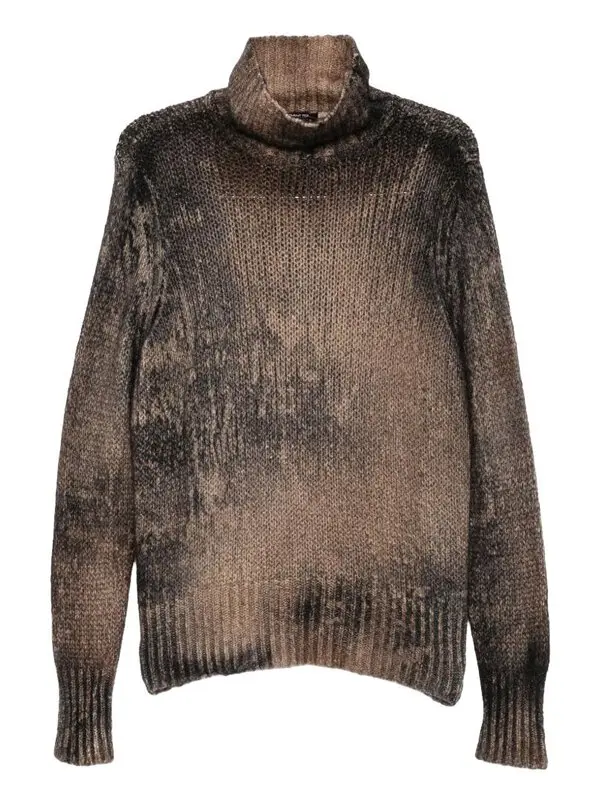 Avant Toi Cashmere Turtleneck Jumper - Brown